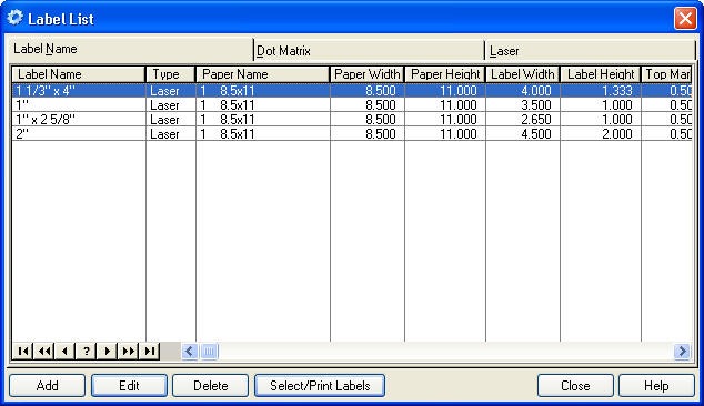 COGZ Work Order Software Equipment and Inventory Label Printing