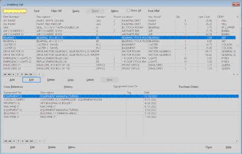 Maintenance Inventory Software manages spare parts • COGZ